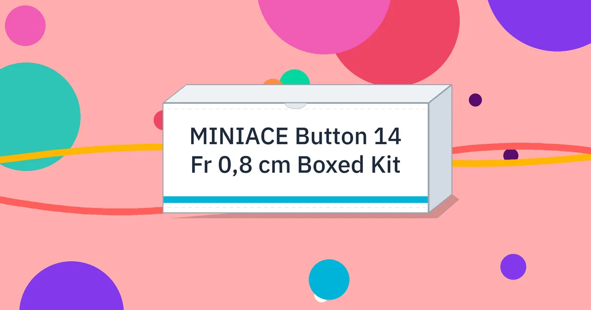 Symbolbild: Packung mit der Aufschrift MINIACE Button 14 Fr 0,8 cm Boxed Kit (PZN 16953877) – Verfügbarkeit und Bezug in Apotheken in Frankfurt am Main