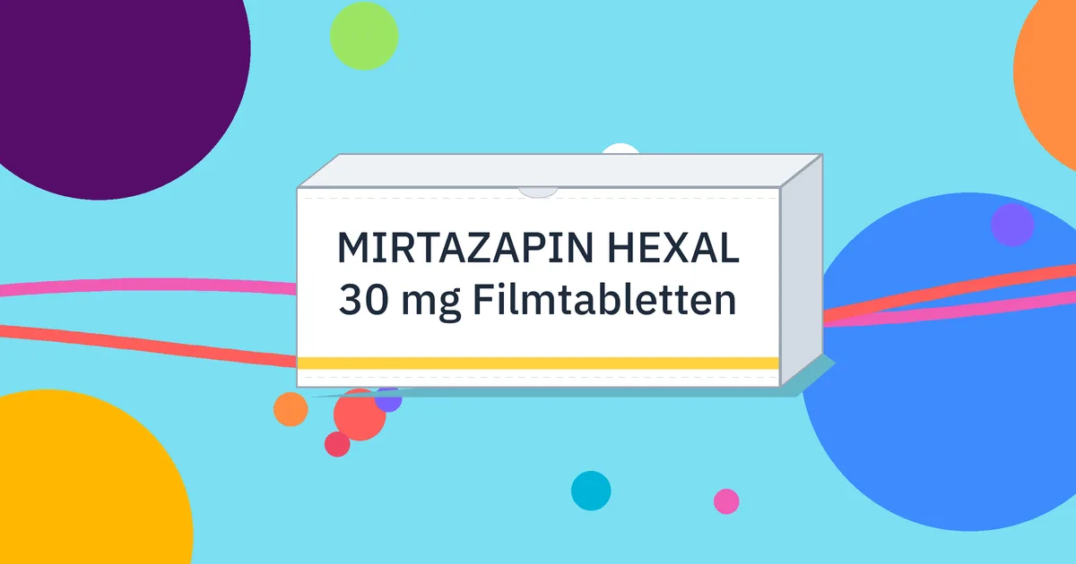 Symbolbild: Packung mit der Aufschrift MIRTAZAPIN HEXAL 30 mg Filmtabletten (PZN 03393537) – Verfügbarkeit und Bezug in Apotheken in Frankfurt am Main
