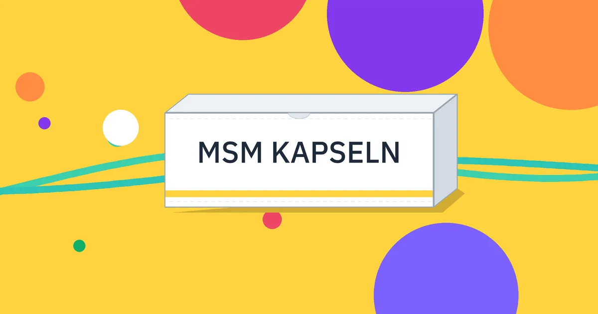Symbolbild: Packung mit der Aufschrift MSM KAPSELN (PZN 12801001) – Verfügbarkeit und Bezug in Apotheken in Frankfurt am Main