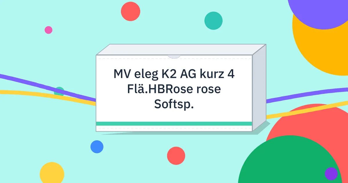 Symbolbild: Packung mit der Aufschrift MV eleg K2 AG kurz 4 Flä.HBRose rose Softsp. (PZN 15704037) – Verfügbarkeit und Bezug in Apotheken in Frankfurt am Main