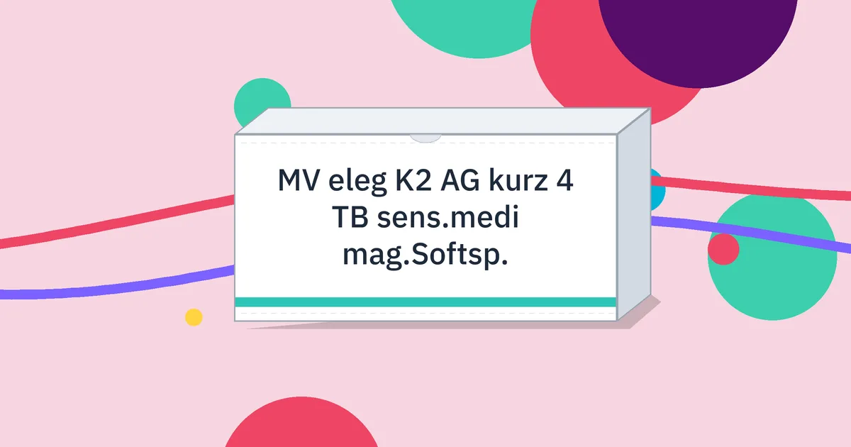 Symbolbild: Packung mit der Aufschrift MV eleg K2 AG kurz 4 TB sens.medi mag.Softsp. (PZN 14636546) – Verfügbarkeit und Bezug in Apotheken in Frankfurt am Main