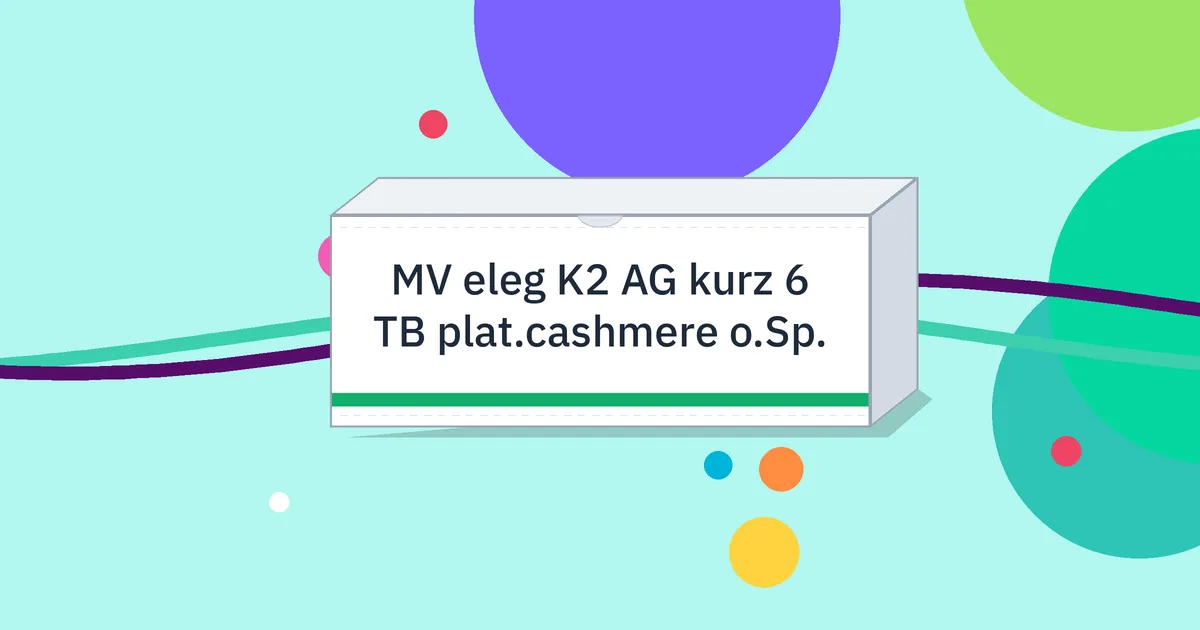 Symbolbild: Packung mit der Aufschrift MV eleg K2 AG kurz 6 TB plat.cashmere o.Sp. (PZN 14672447) – Verfügbarkeit und Bezug in Apotheken in Frankfurt am Main