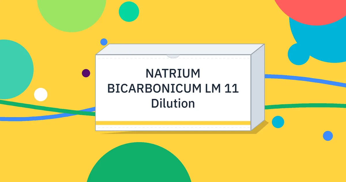 Symbolbild: Packung mit der Aufschrift NATRIUM BICARBONICUM LM 11 Dilution (PZN 12960260) – Verfügbarkeit und Bezug in Apotheken in Frankfurt am Main