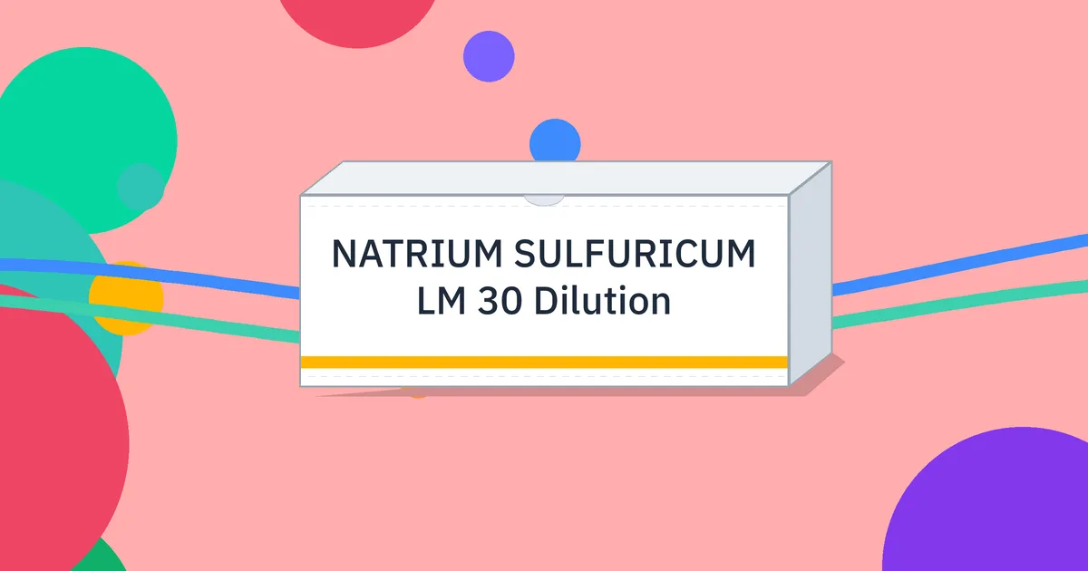 Symbolbild: Packung mit der Aufschrift NATRIUM SULFURICUM LM 30 Dilution (PZN 07541319) – Verfügbarkeit und Bezug in Apotheken in Frankfurt am Main