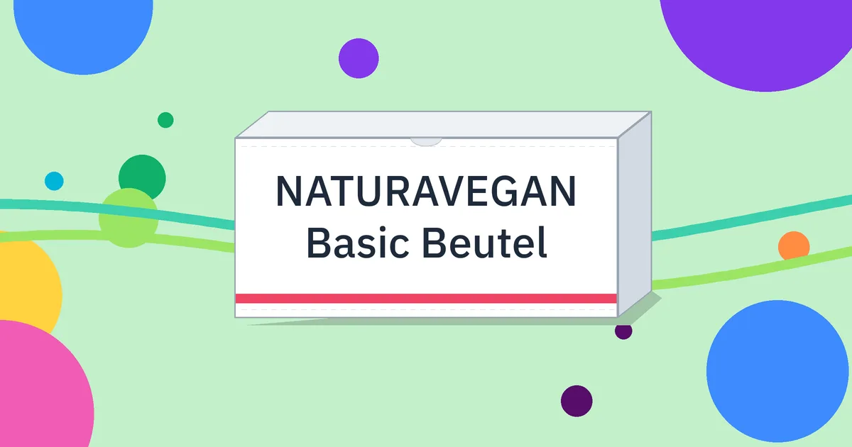 Symbolbild: Packung mit der Aufschrift NATURAVEGAN Basic Beutel (PZN 11017280) – Verfügbarkeit und Bezug in Apotheken in Frankfurt am Main