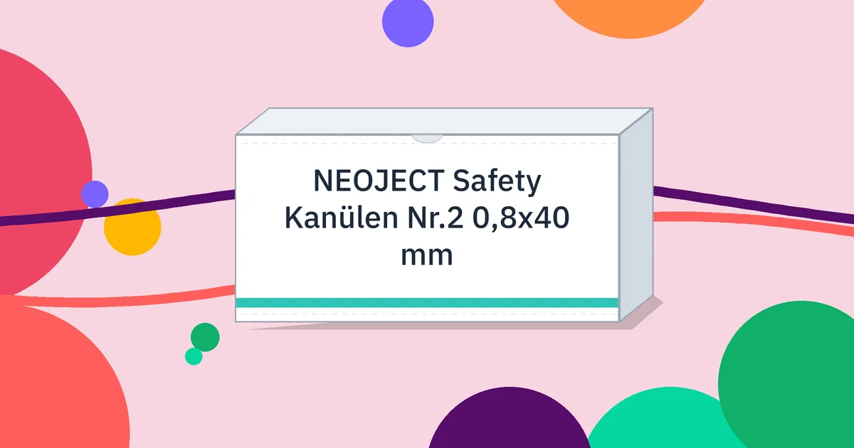Symbolbild: Packung mit der Aufschrift NEOJECT Safety Kanülen Nr.2 0,8x40 mm (PZN 08911669) – Verfügbarkeit und Bezug in Apotheken in Frankfurt am Main