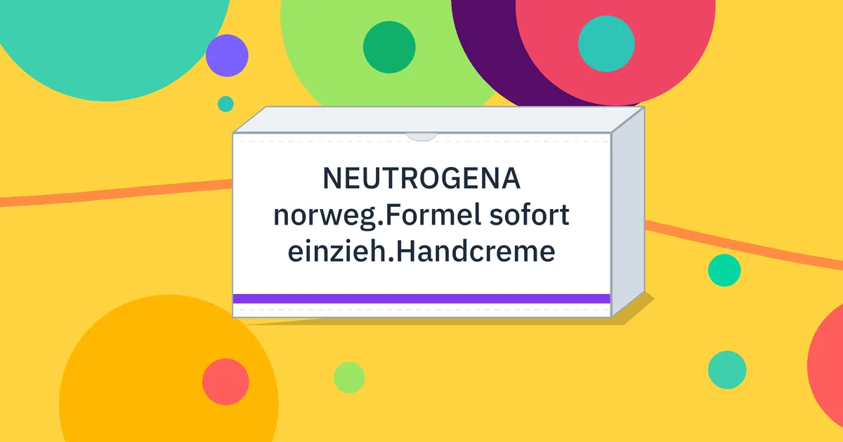 Symbolbild: Packung mit der Aufschrift NEUTROGENA norweg.Formel sofort einzieh.Handcreme (PZN 18333699) – Verfügbarkeit und Bezug in Apotheken in Frankfurt am Main