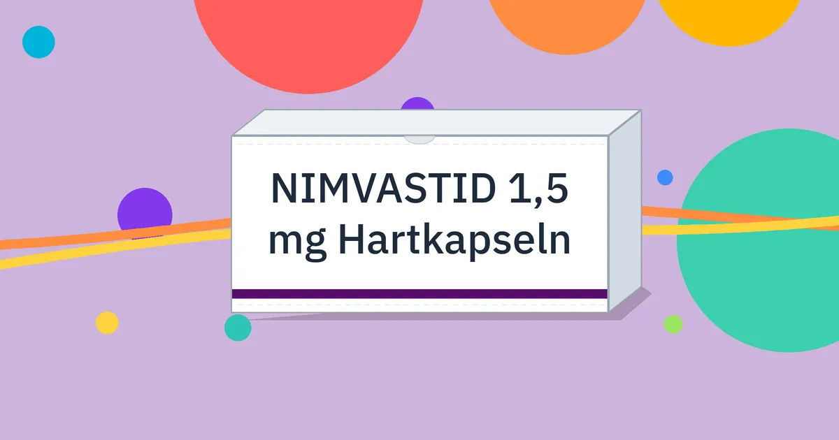 Symbolbild: Packung mit der Aufschrift NIMVASTID 1,5 mg Hartkapseln (PZN 09739675) – Verfügbarkeit und Bezug in Apotheken in Frankfurt am Main