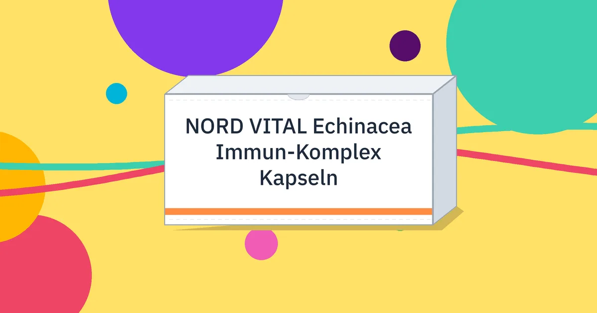 Symbolbild: Packung mit der Aufschrift NORD VITAL Echinacea Immun-Komplex Kapseln (PZN 18333446) – Verfügbarkeit und Bezug in Apotheken in Frankfurt am Main