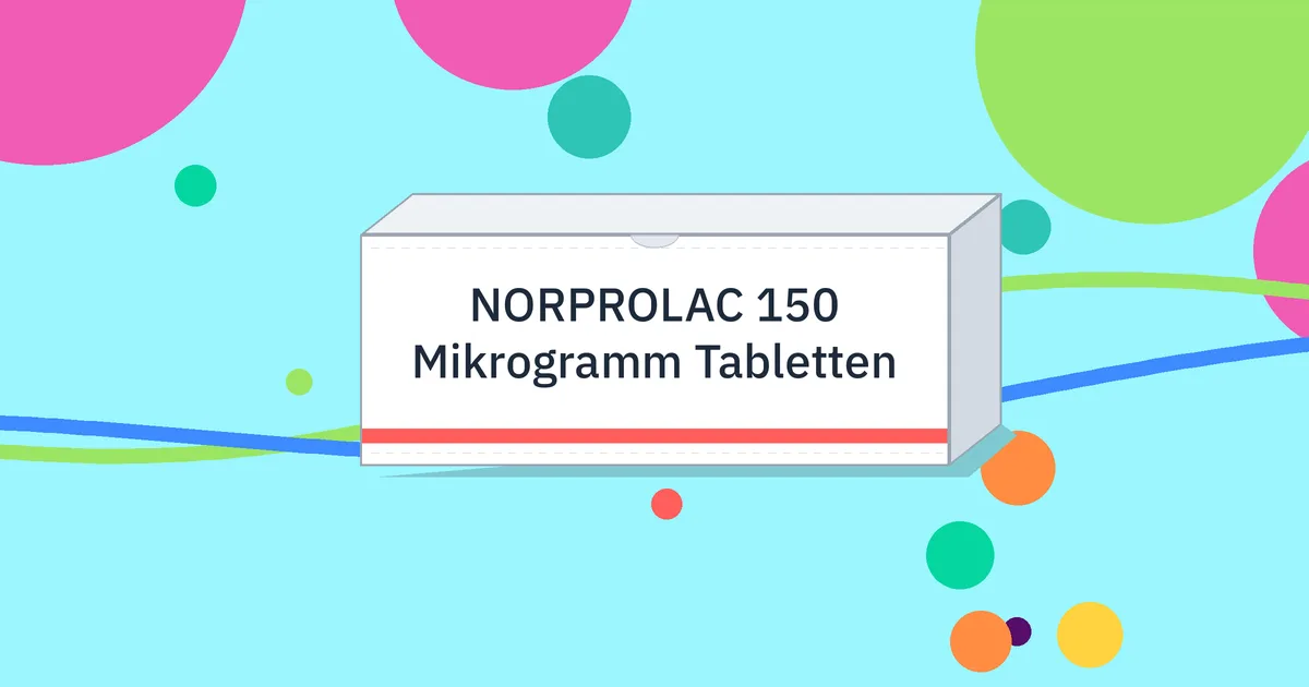 Symbolbild: Packung mit der Aufschrift NORPROLAC 150 Mikrogramm Tabletten (PZN 16944252) – Verfügbarkeit und Bezug in Apotheken in Frankfurt am Main