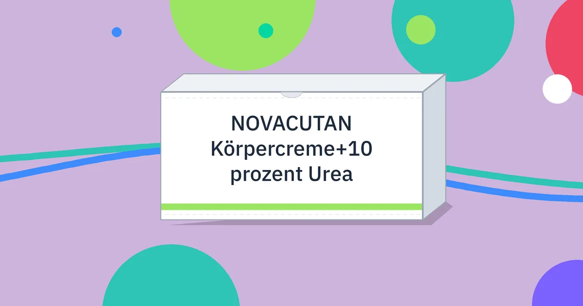 Symbolbild: Packung mit der Aufschrift NOVACUTAN Körpercreme+10 prozent Urea (PZN 02425991) – Verfügbarkeit und Bezug in Apotheken in Frankfurt am Main