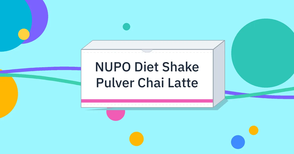 Symbolbild: Packung mit der Aufschrift NUPO Diet Shake Pulver Chai Latte (PZN 20894784) – Verfügbarkeit und Bezug in Apotheken in Frankfurt am Main