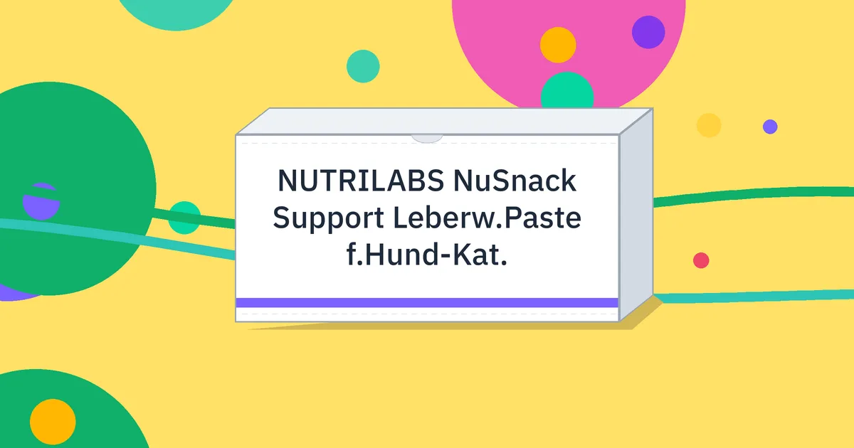 Symbolbild: Packung mit der Aufschrift NUTRILABS NuSnack Support Leberw.Paste f.Hund-Kat. (PZN 20418026) – Verfügbarkeit und Bezug in Apotheken in Frankfurt am Main