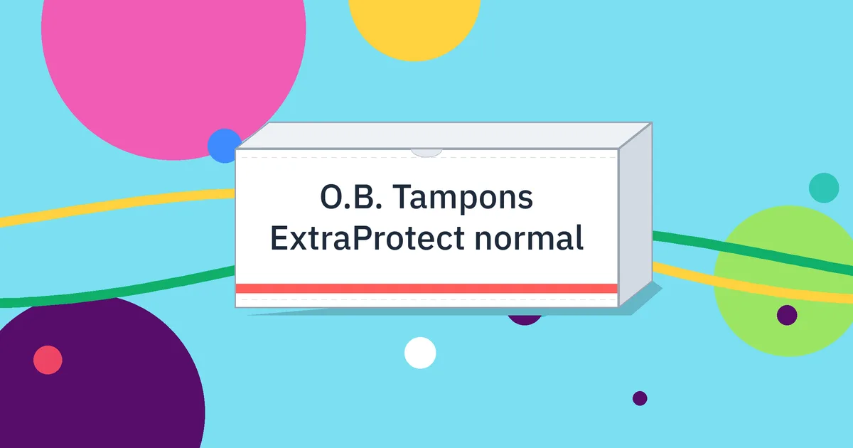 Symbolbild: Packung mit der Aufschrift O.B. Tampons ExtraProtect normal (PZN 20610189) – Verfügbarkeit und Bezug in Apotheken in Frankfurt am Main