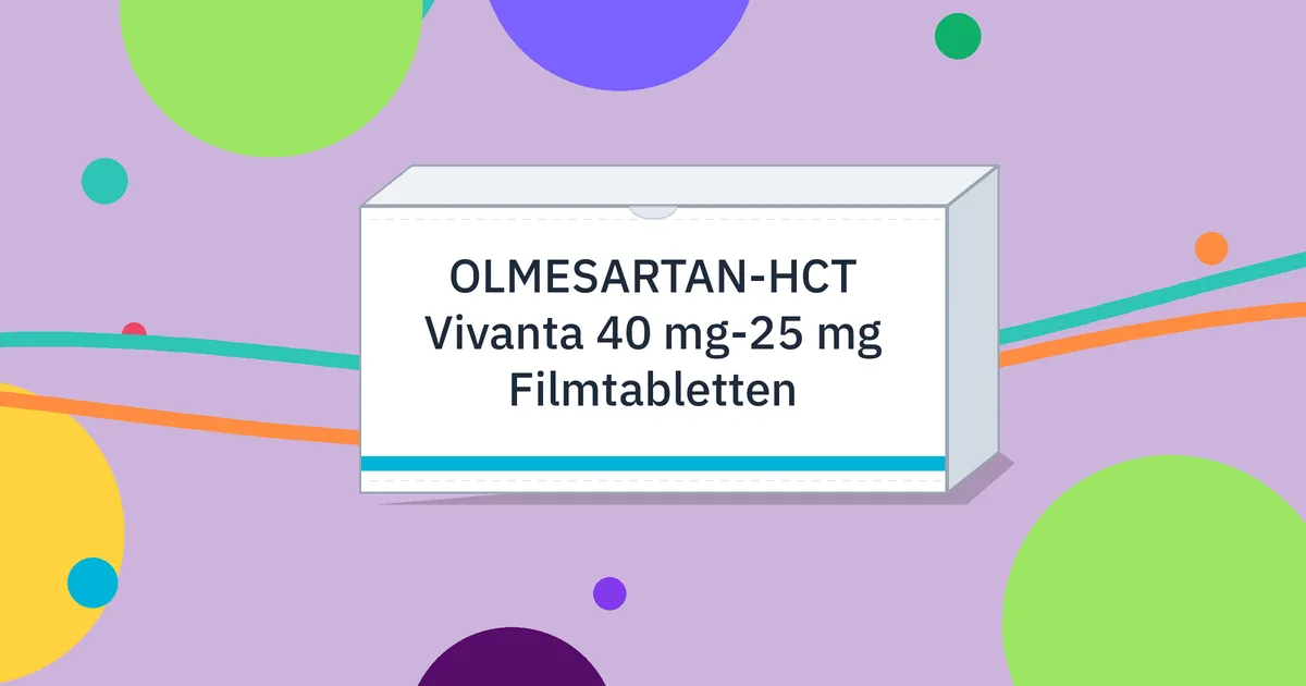 Symbolbild: Packung mit der Aufschrift OLMESARTAN-HCT Vivanta 40 mg-25 mg Filmtabletten (PZN 19843592) – Verfügbarkeit und Bezug in Apotheken in Frankfurt am Main