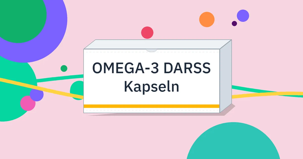 Symbolbild: Packung mit der Aufschrift OMEGA-3 DARSS Kapseln (PZN 08488969) – Verfügbarkeit und Bezug in Apotheken in Frankfurt am Main
