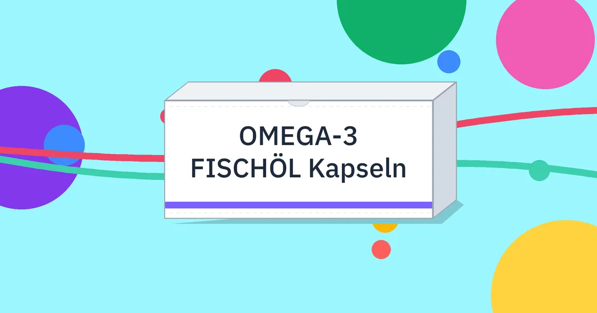 Symbolbild: Packung mit der Aufschrift OMEGA-3 FISCHÖL Kapseln (PZN 19454844) – Verfügbarkeit und Bezug in Apotheken in Frankfurt am Main