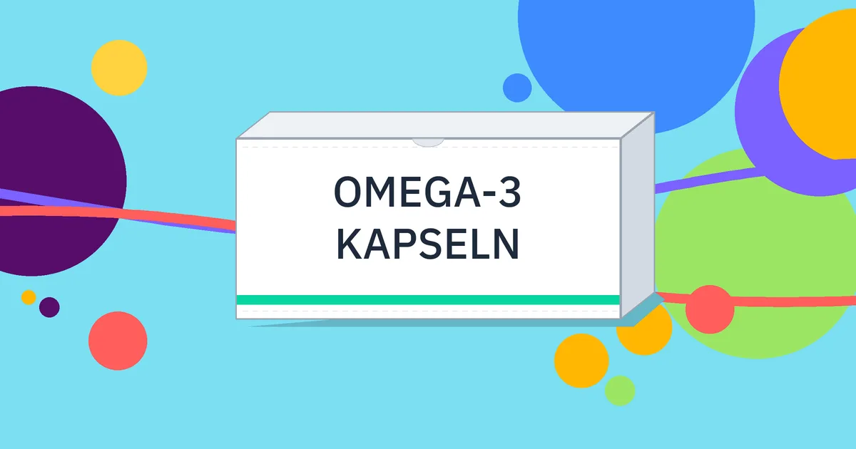 Symbolbild: Packung mit der Aufschrift OMEGA-3 KAPSELN (PZN 18302718) – Verfügbarkeit und Bezug in Apotheken in Frankfurt am Main