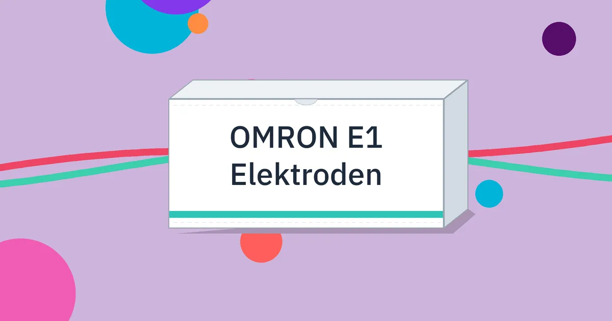 Symbolbild: Packung mit der Aufschrift OMRON E1 Elektroden (PZN 07445248) – Verfügbarkeit und Bezug in Apotheken in Frankfurt am Main