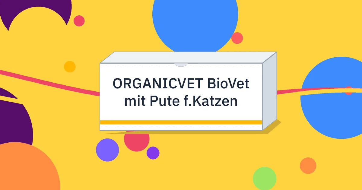 Symbolbild: Packung mit der Aufschrift ORGANICVET BioVet mit Pute f.Katzen (PZN 10177544) – Verfügbarkeit und Bezug in Apotheken in Frankfurt am Main