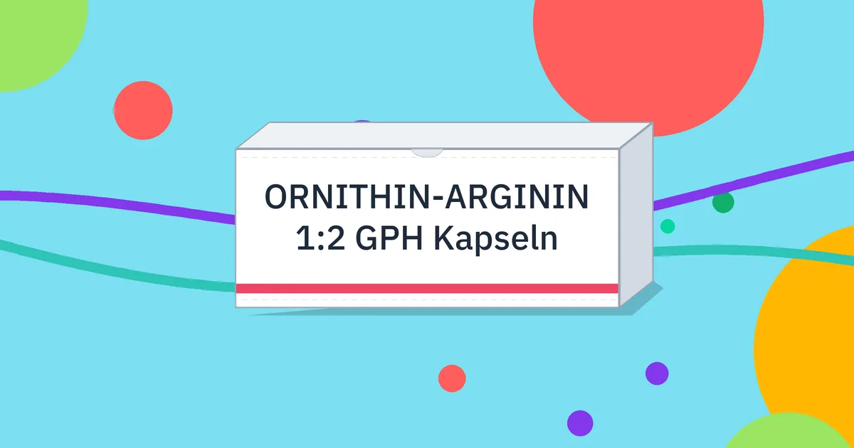 Symbolbild: Packung mit der Aufschrift ORNITHIN-ARGININ 1:2 GPH Kapseln (PZN 00948696) – Verfügbarkeit und Bezug in Apotheken in Frankfurt am Main