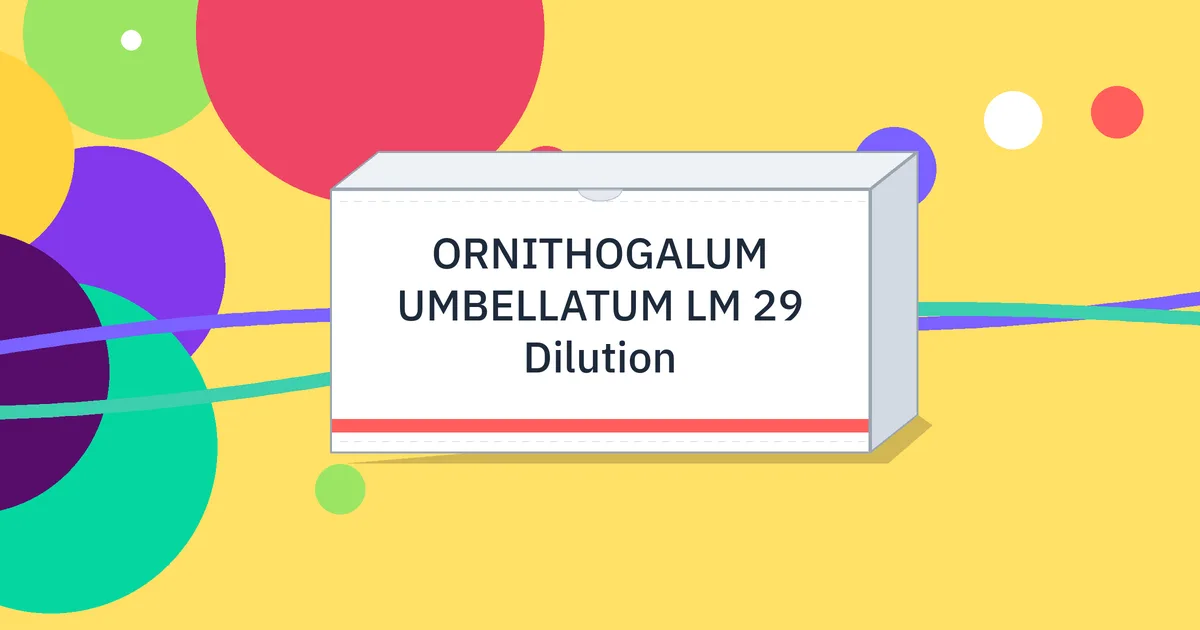 Symbolbild: Packung mit der Aufschrift ORNITHOGALUM UMBELLATUM LM 29 Dilution (PZN 12973713) – Verfügbarkeit und Bezug in Apotheken in Frankfurt am Main
