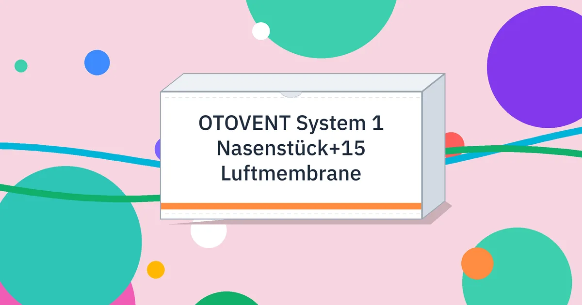 Symbolbild: Packung mit der Aufschrift OTOVENT System 1 Nasenstück+15 Luftmembrane (PZN 04902863) – Verfügbarkeit und Bezug in Apotheken in Frankfurt am Main