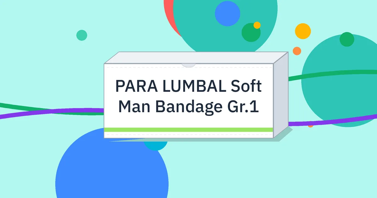 Symbolbild: Packung mit der Aufschrift PARA LUMBAL Soft Man Bandage Gr.1 (PZN 06991150) – Verfügbarkeit und Bezug in Apotheken in Frankfurt am Main