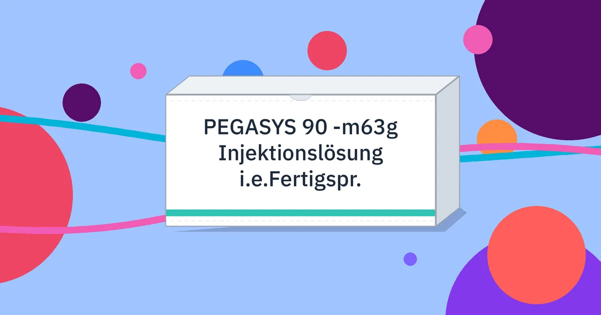 Symbolbild: Packung mit der Aufschrift PEGASYS 90 -m63g Injektionslösung i.e.Fertigspr. (PZN 15895913) – Verfügbarkeit und Bezug in Apotheken in Frankfurt am Main