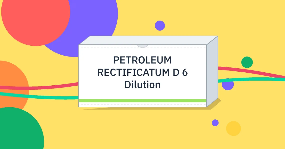 Symbolbild: Packung mit der Aufschrift PETROLEUM RECTIFICATUM D 6 Dilution (PZN 02104117) – Verfügbarkeit und Bezug in Apotheken in Frankfurt am Main