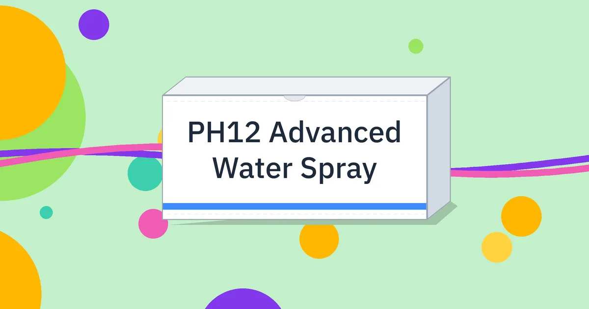 Symbolbild: Packung mit der Aufschrift PH12 Advanced Water Spray (PZN 15810911) – Verfügbarkeit und Bezug in Apotheken in Frankfurt am Main