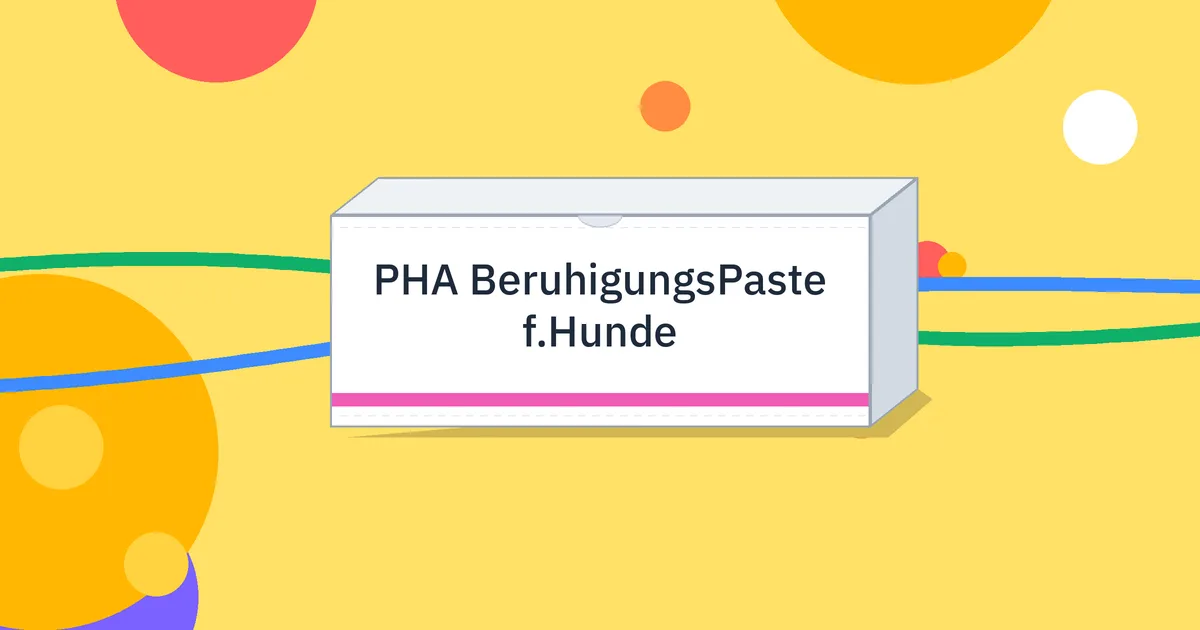 Symbolbild: Packung mit der Aufschrift PHA BeruhigungsPaste f.Hunde (PZN 19225730) – Verfügbarkeit und Bezug in Apotheken in Frankfurt am Main