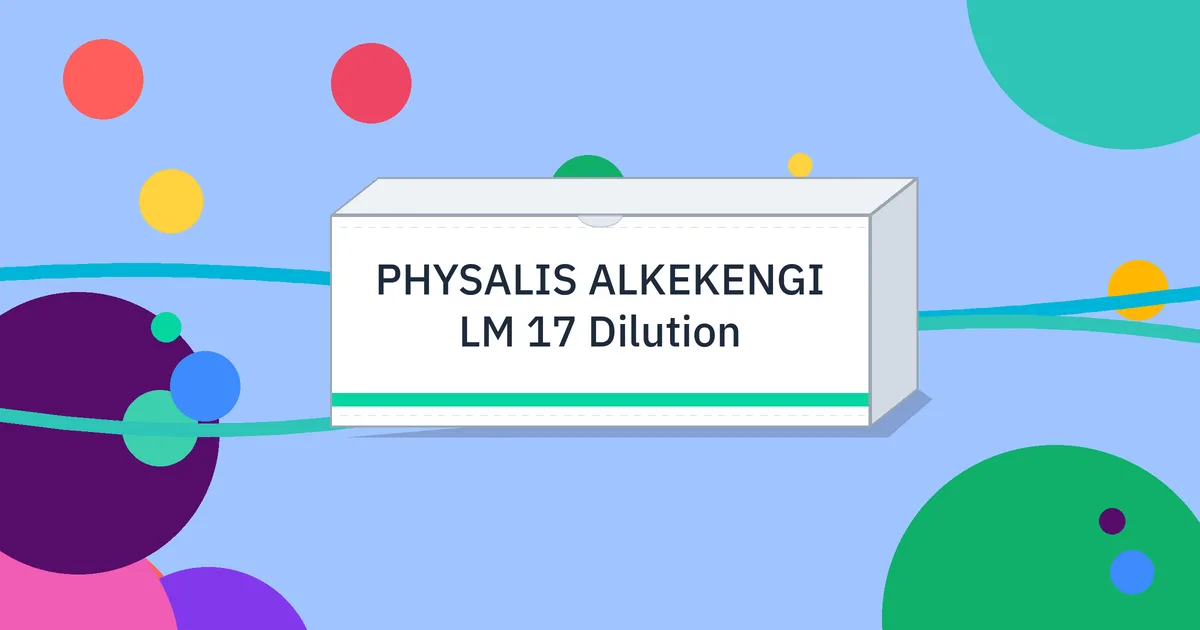Symbolbild: Packung mit der Aufschrift PHYSALIS ALKEKENGI LM 17 Dilution (PZN 13639784) – Verfügbarkeit und Bezug in Apotheken in Frankfurt am Main