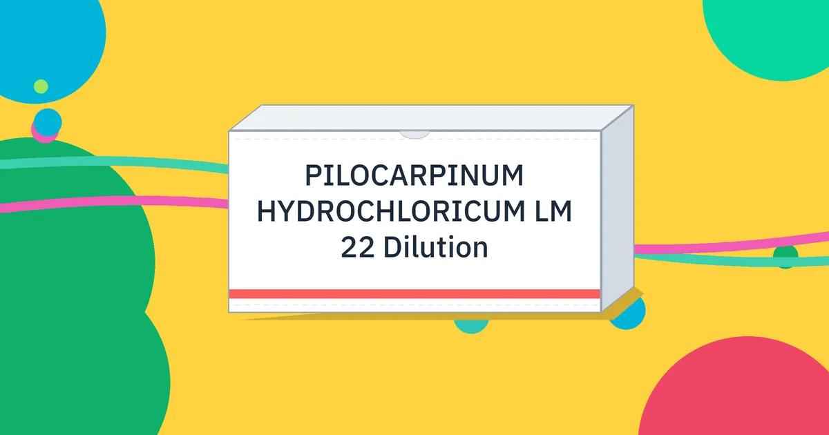 Symbolbild: Packung mit der Aufschrift PILOCARPINUM HYDROCHLORICUM LM 22 Dilution (PZN 13642160) – Verfügbarkeit und Bezug in Apotheken in Frankfurt am Main
