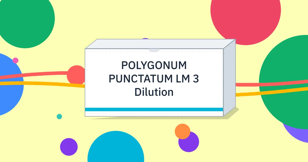 Symbolbild: Packung mit der Aufschrift POLYGONUM PUNCTATUM LM 3 Dilution (PZN 13662748) – Verfügbarkeit und Bezug in Apotheken in Frankfurt am Main