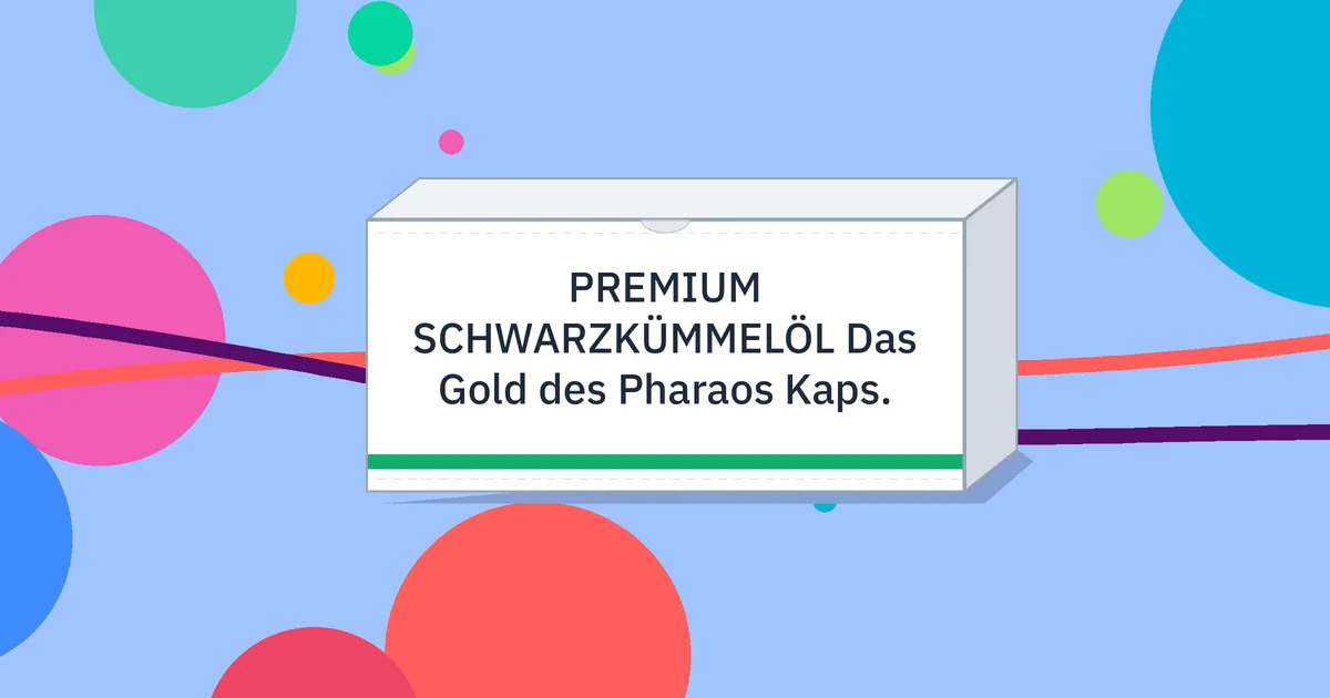 Symbolbild: Packung mit der Aufschrift PREMIUM SCHWARZKÜMMELÖL Das Gold des Pharaos Kaps. (PZN 20142883) – Verfügbarkeit und Bezug in Apotheken in Frankfurt am Main