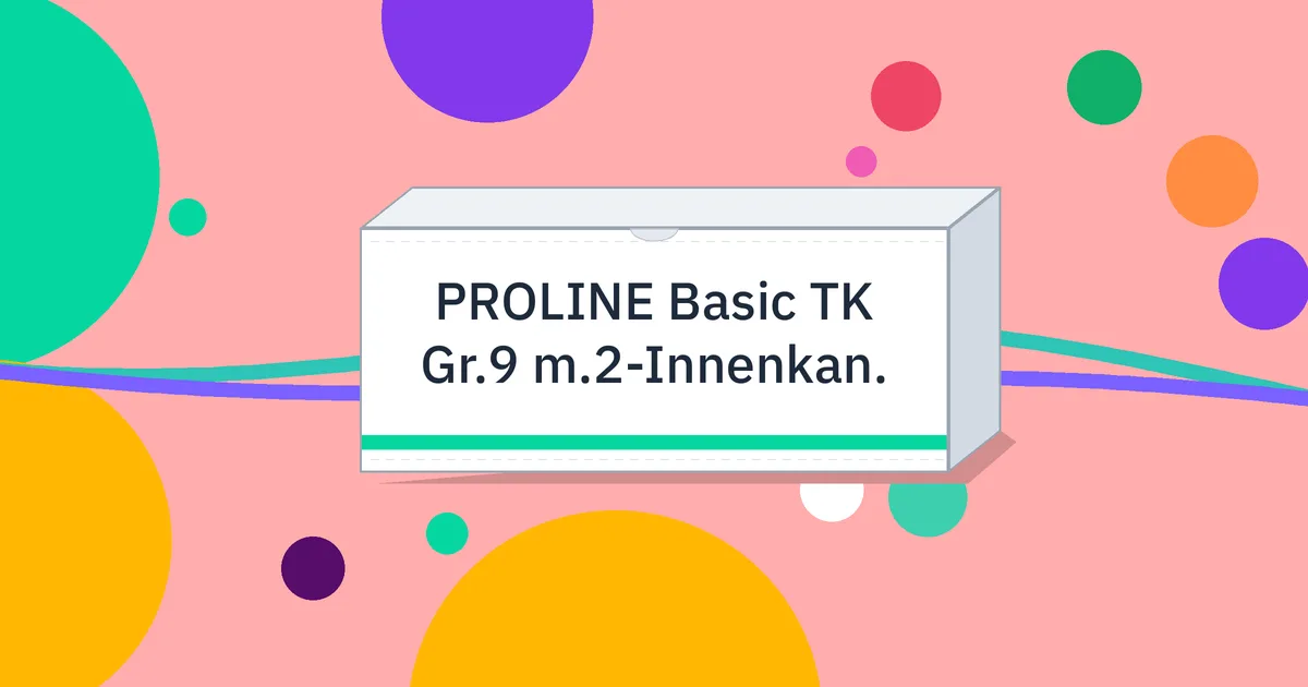 Symbolbild: Packung mit der Aufschrift PROLINE Basic TK Gr.9 m.2-Innenkan. (PZN 16148035) – Verfügbarkeit und Bezug in Apotheken in Frankfurt am Main
