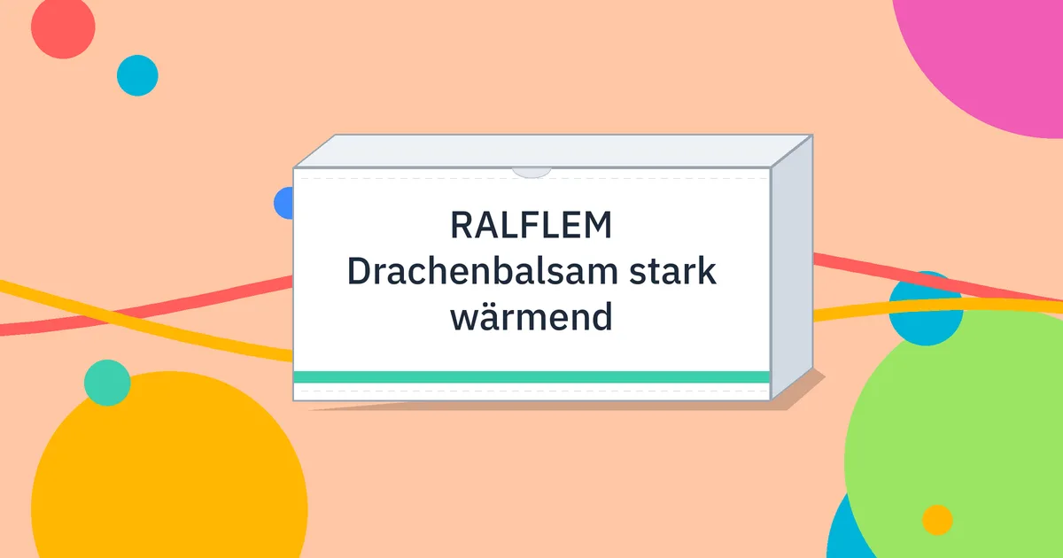 Symbolbild: Packung mit der Aufschrift RALFLEM Drachenbalsam stark wärmend (PZN 19430370) – Verfügbarkeit und Bezug in Apotheken in Frankfurt am Main