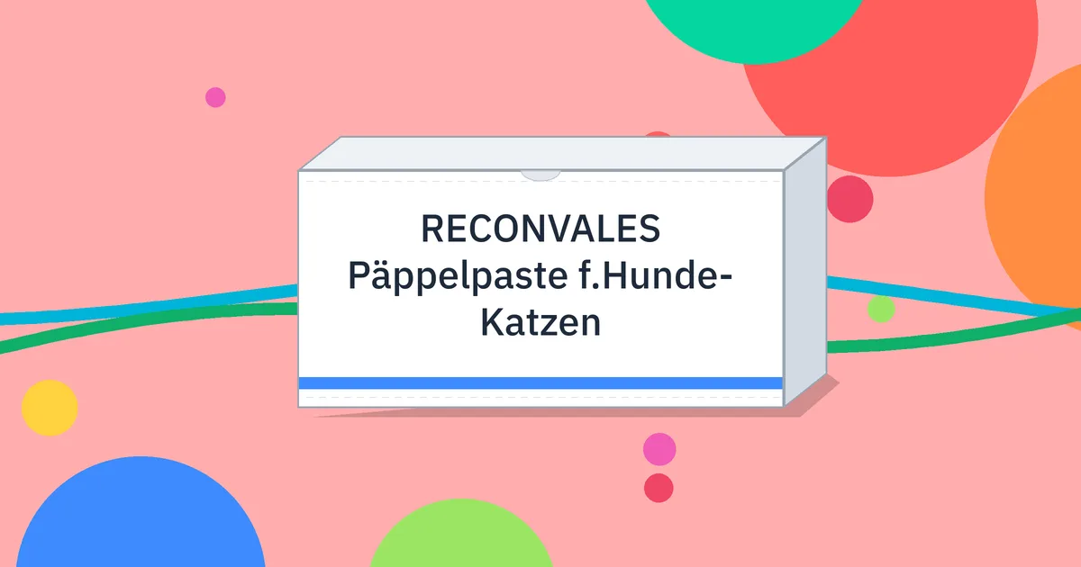 Symbolbild: Packung mit der Aufschrift RECONVALES Päppelpaste f.Hunde-Katzen (PZN 11714435) – Verfügbarkeit und Bezug in Apotheken in Frankfurt am Main
