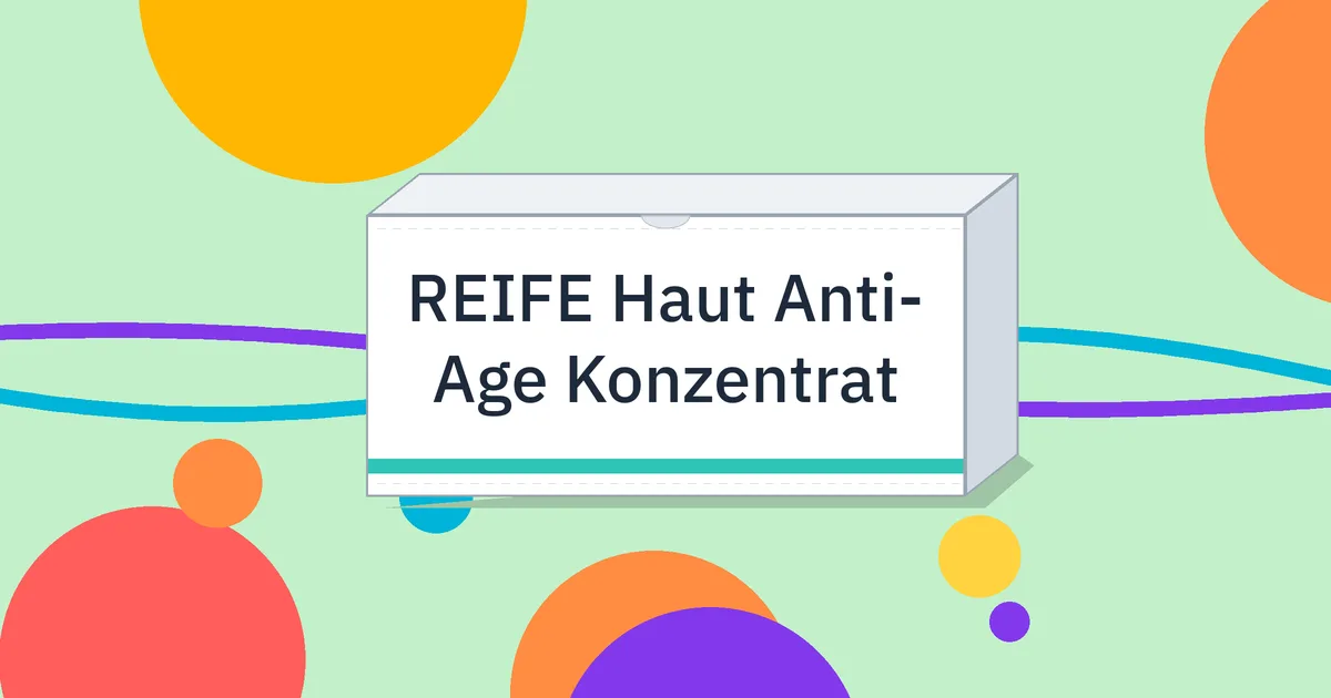 Symbolbild: Packung mit der Aufschrift REIFE Haut Anti-Age Konzentrat (PZN 20385516) – Verfügbarkeit und Bezug in Apotheken in Frankfurt am Main