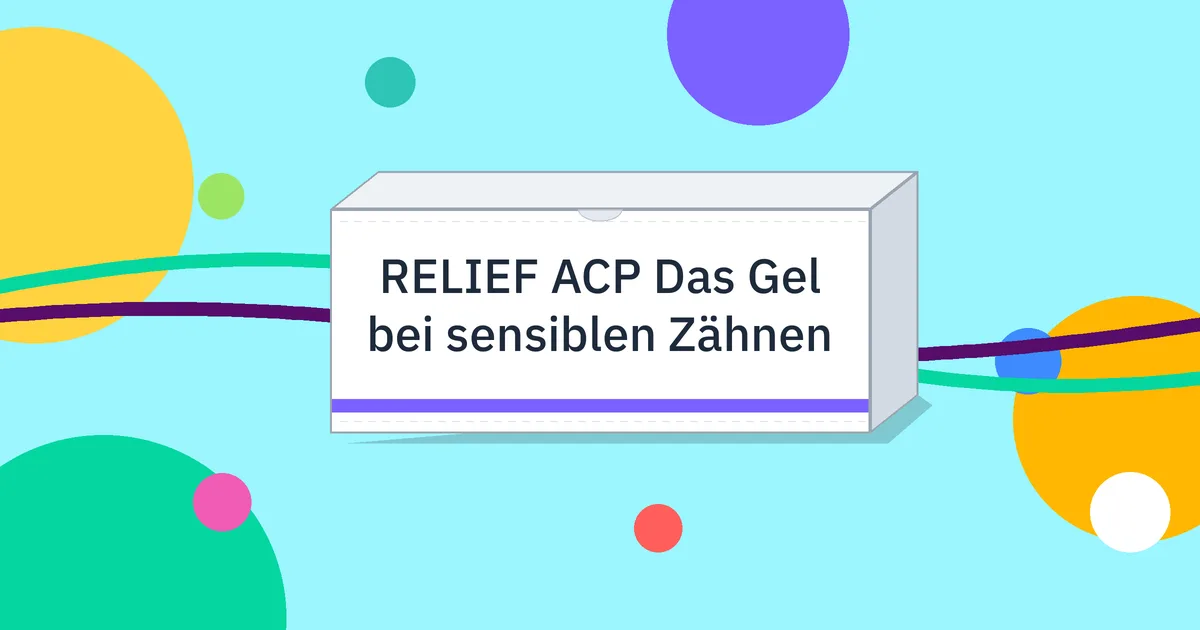 Symbolbild: Packung mit der Aufschrift RELIEF ACP Das Gel bei sensiblen Zähnen (PZN 10026897) – Verfügbarkeit und Bezug in Apotheken in Frankfurt am Main