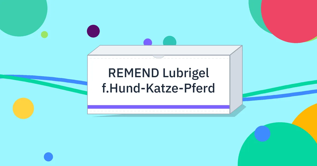 Symbolbild: Packung mit der Aufschrift REMEND Lubrigel f.Hund-Katze-Pferd (PZN 10343899) – Verfügbarkeit und Bezug in Apotheken in Frankfurt am Main