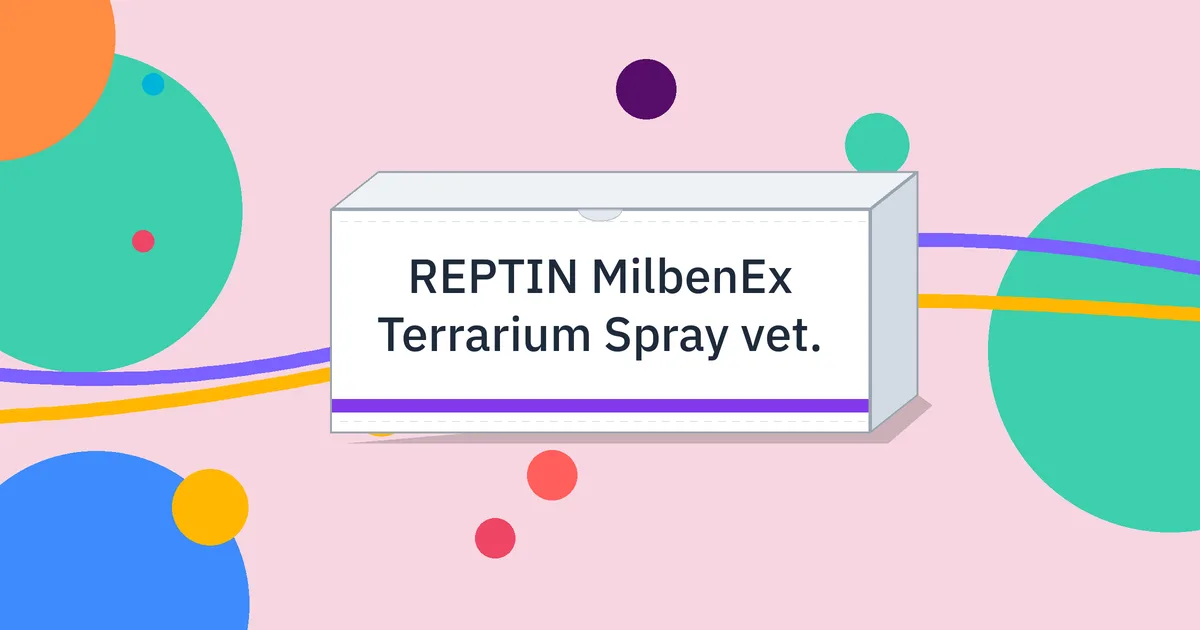 Symbolbild: Packung mit der Aufschrift REPTIN MilbenEx Terrarium Spray vet. (PZN 07380796) – Verfügbarkeit und Bezug in Apotheken in Frankfurt am Main