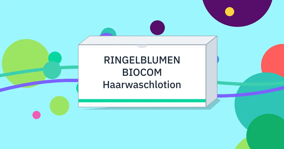 Symbolbild: Packung mit der Aufschrift RINGELBLUMEN BIOCOM Haarwaschlotion (PZN 04991832) – Verfügbarkeit und Bezug in Apotheken in Frankfurt am Main