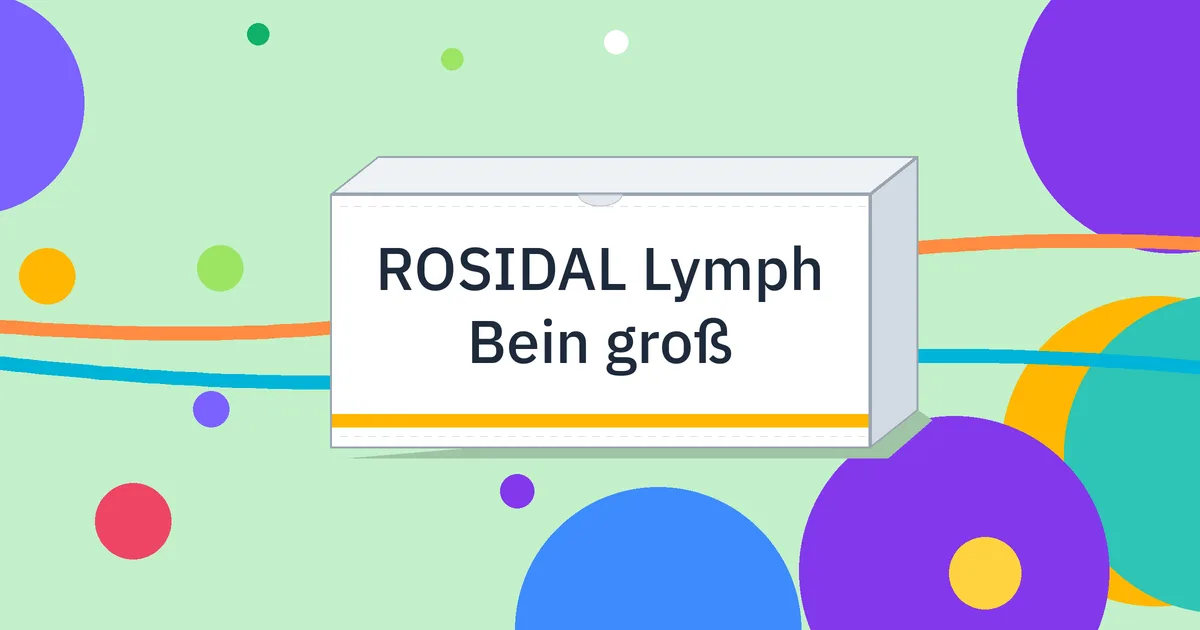 Symbolbild: Packung mit der Aufschrift ROSIDAL Lymph Bein groß (PZN 16666505) – Verfügbarkeit und Bezug in Apotheken in Frankfurt am Main