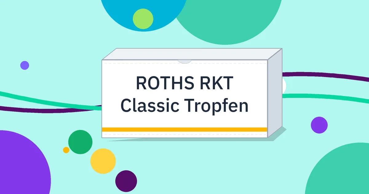 Symbolbild: Packung mit der Aufschrift ROTHS RKT Classic Tropfen (PZN 03179726) – Verfügbarkeit und Bezug in Apotheken in Frankfurt am Main