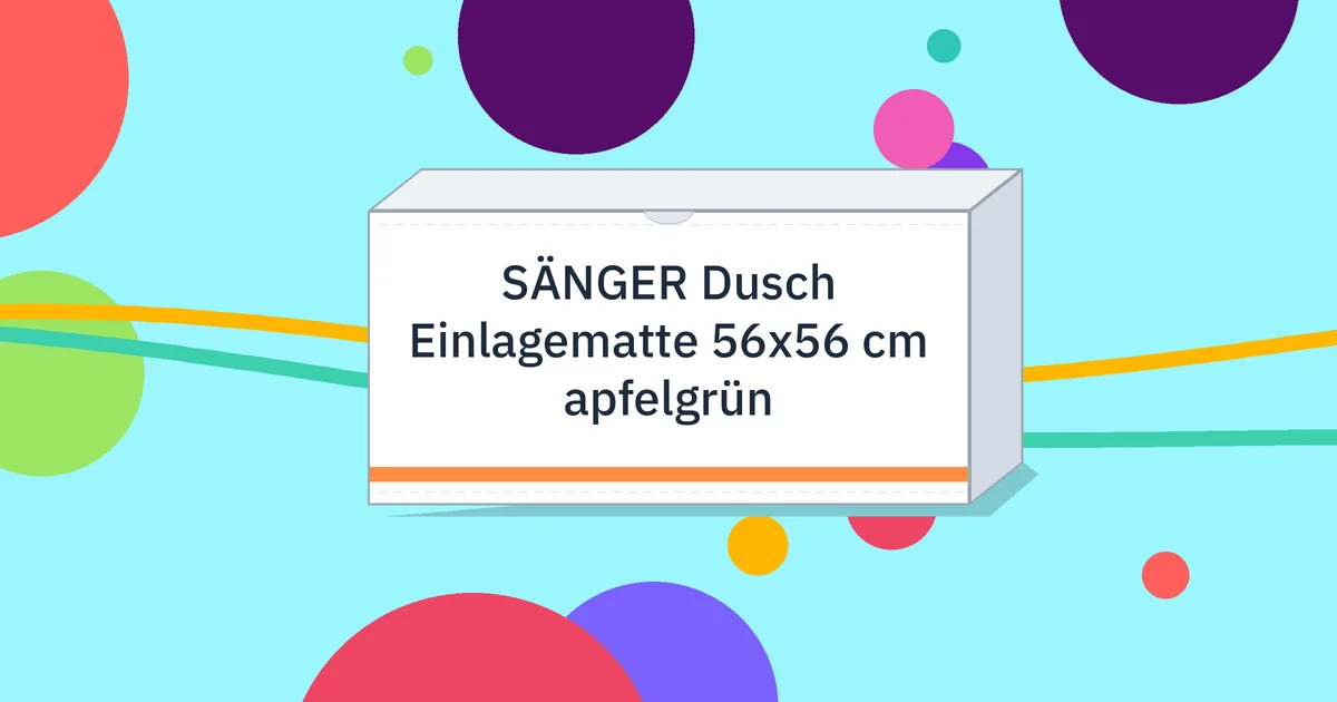 Symbolbild: Packung mit der Aufschrift SÄNGER Dusch Einlagematte 56x56 cm apfelgrün (PZN 05496891) – Verfügbarkeit und Bezug in Apotheken in Frankfurt am Main