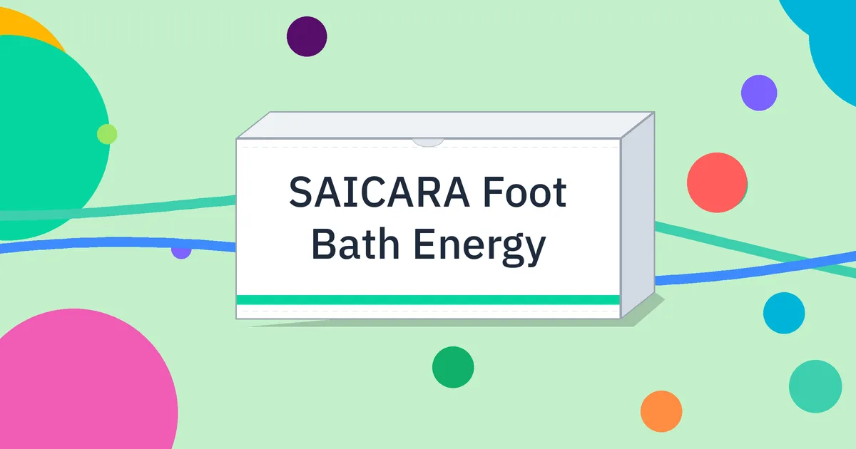 Symbolbild: Packung mit der Aufschrift SAICARA Foot Bath Energy (PZN 02405770) – Verfügbarkeit und Bezug in Apotheken in Frankfurt am Main