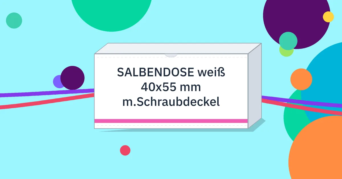 Symbolbild: Packung mit der Aufschrift SALBENDOSE weiß 40x55 mm m.Schraubdeckel (PZN 10402194) – Verfügbarkeit und Bezug in Apotheken in Frankfurt am Main