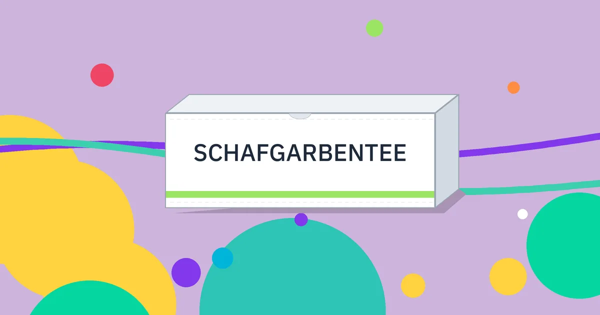 Symbolbild: Packung mit der Aufschrift SCHAFGARBENTEE (PZN 00430172) – Verfügbarkeit und Bezug in Apotheken in Frankfurt am Main